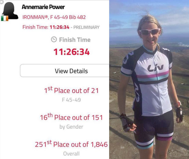 Ann Marie Power wins category in Ironman Tri | Eagle Athletic Club